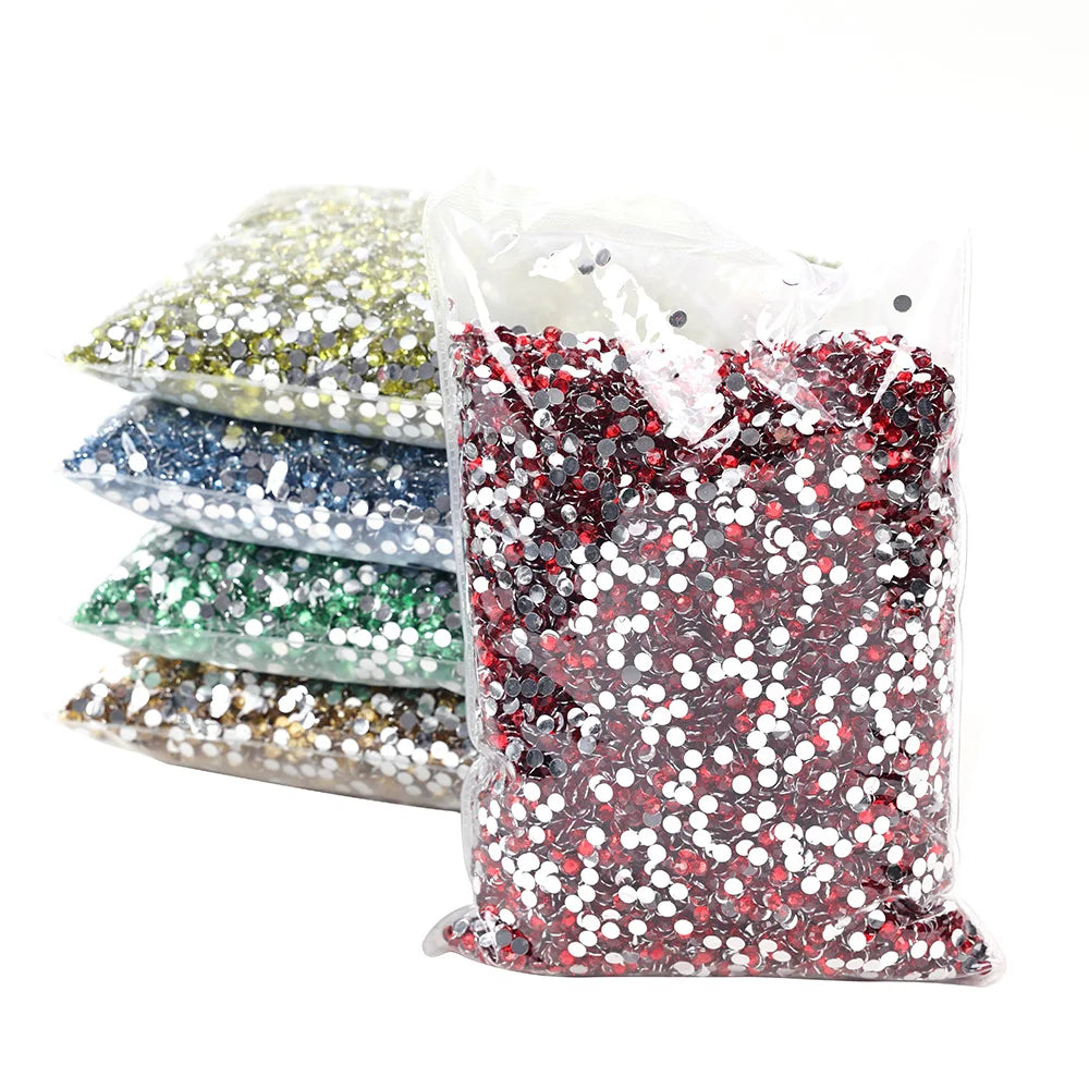 Big Package 2-6mm Resin Non Rhinestones Bulk Wholesale, Plastic Crysta ...